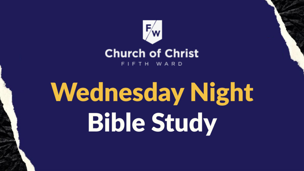 Wednesday Night Bible Study - "Holy Spirit Is It For Me?" - Fifth Ward ...